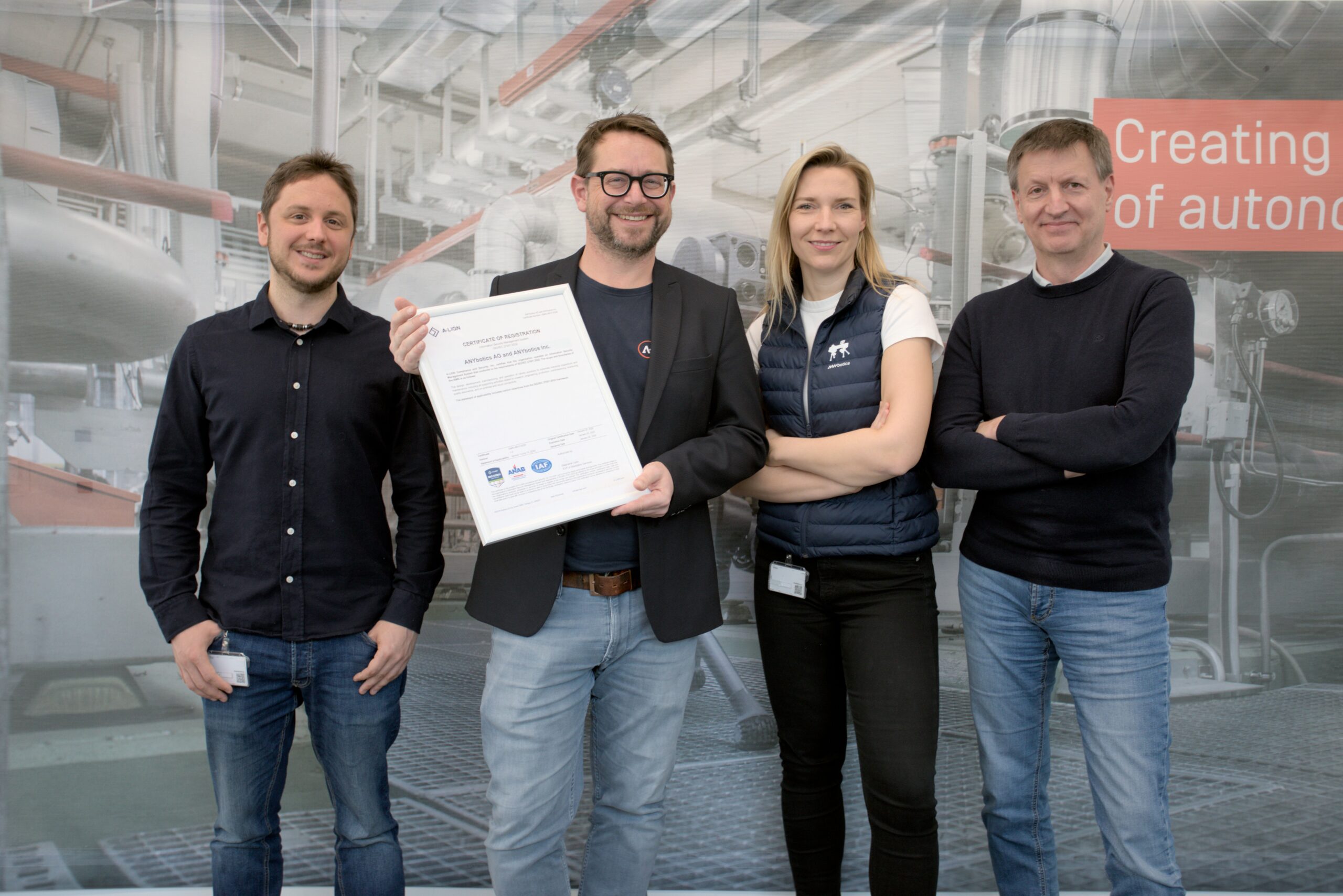 ANYbotics Achieves ISO 27001 Certification - ANYbotics